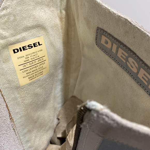 Diesel | Shoes | Y2k Diesel Metallic Silver Boots | Poshmark